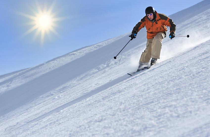 Skiing in the Sun